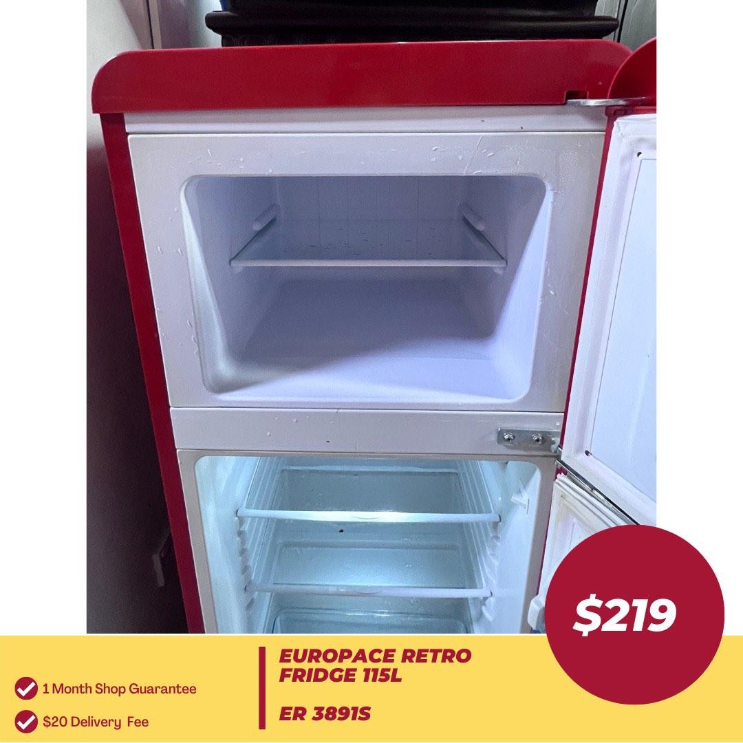 EUROPACE RETRO Fridge 115L ER 3891S (92037), TV & Home Appliances ...