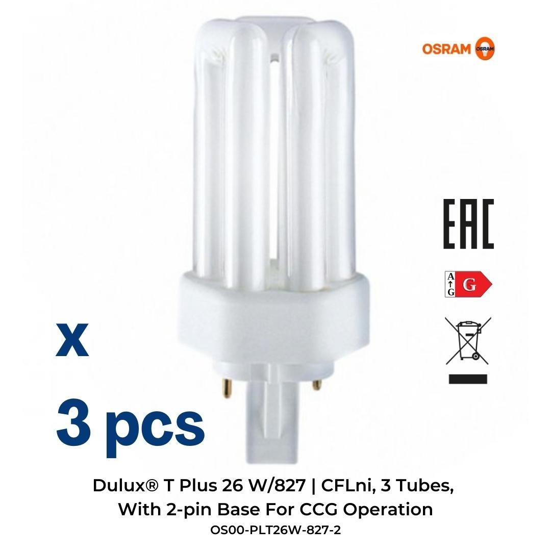 Osram Fluorescent Lamp Bulb Dulux T Plus 26W 827 2700K Warm White, Furniture & Home Living ...