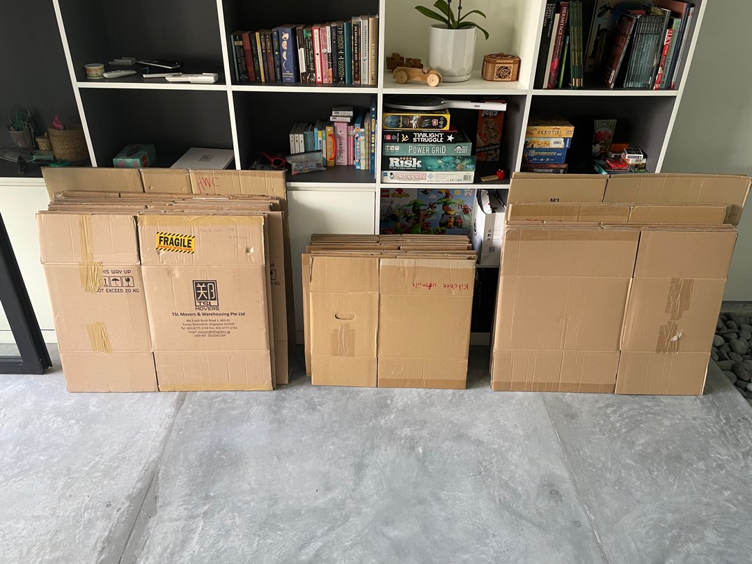 FREE used moving carton boxes, Furniture & Home Living, Home ...
