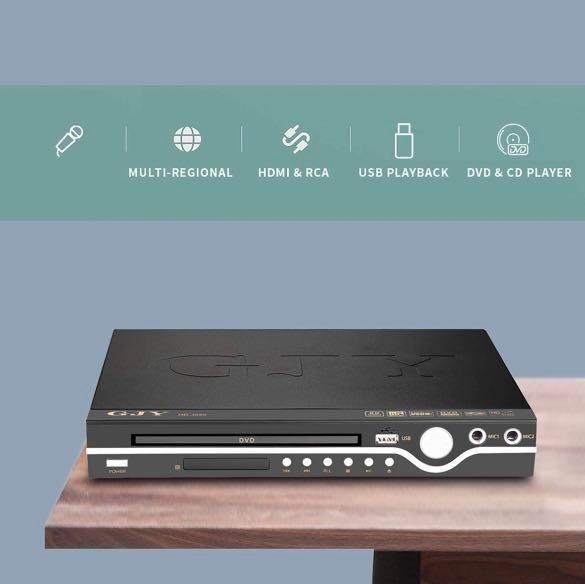 GJY DVD Player,Built-in PAL/NTSC System, DVD Player with HDMI&AV Cable ...