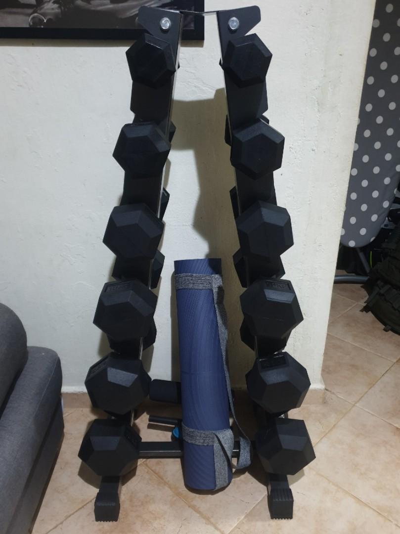 Hexagon Dumbbell, Sports Equipment, Exercise & Fitness, Weights ...