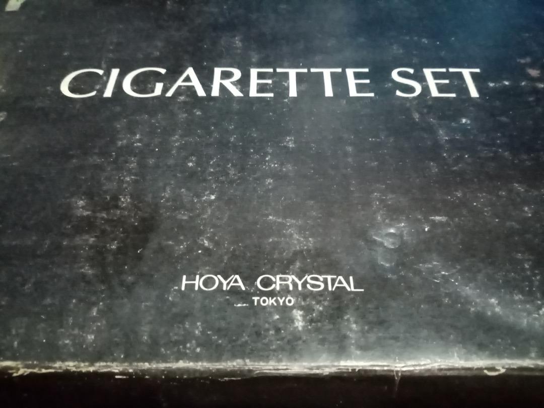 Hoya Crystal Cigarette Set Tokyo Japan, Furniture & Home Living, Home ...
