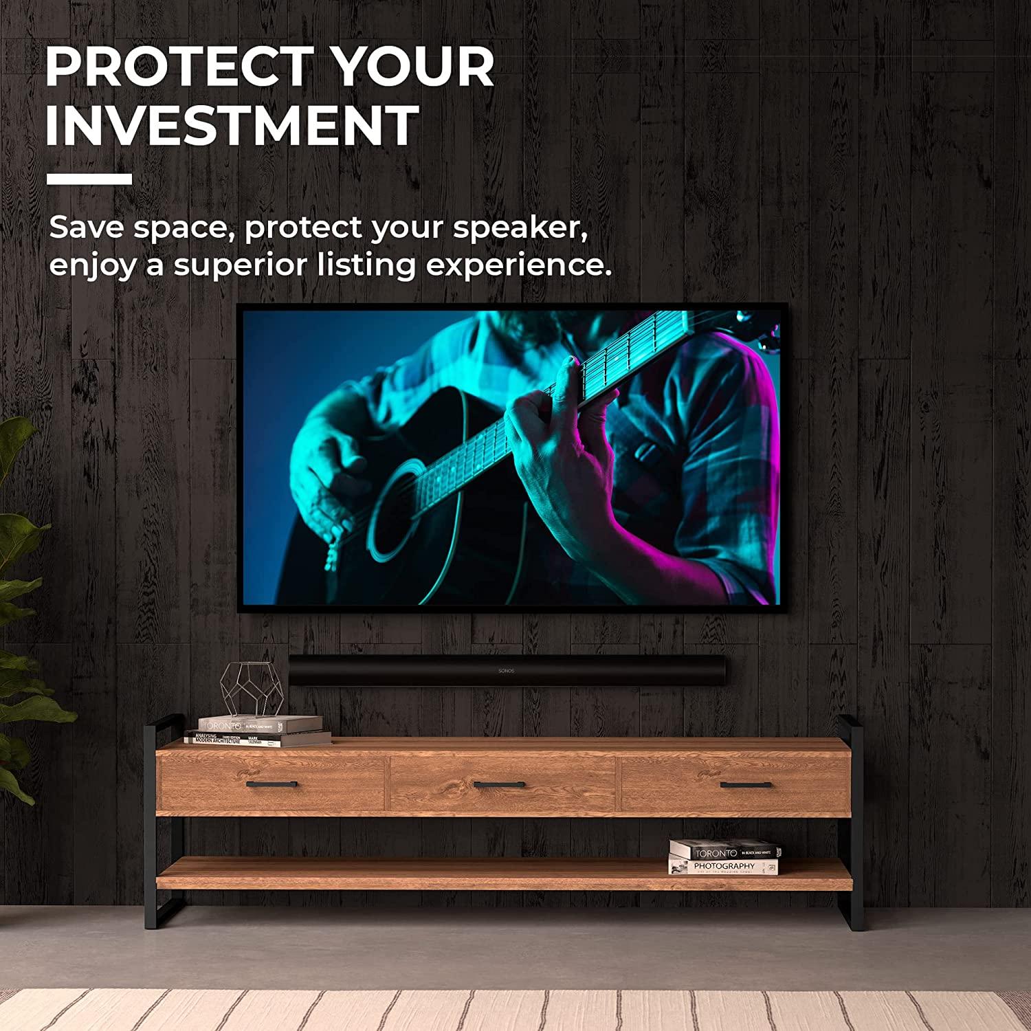 HumanCentric USA Wall Mount Compatible with Sonos Arc Sound Bar (Black ...