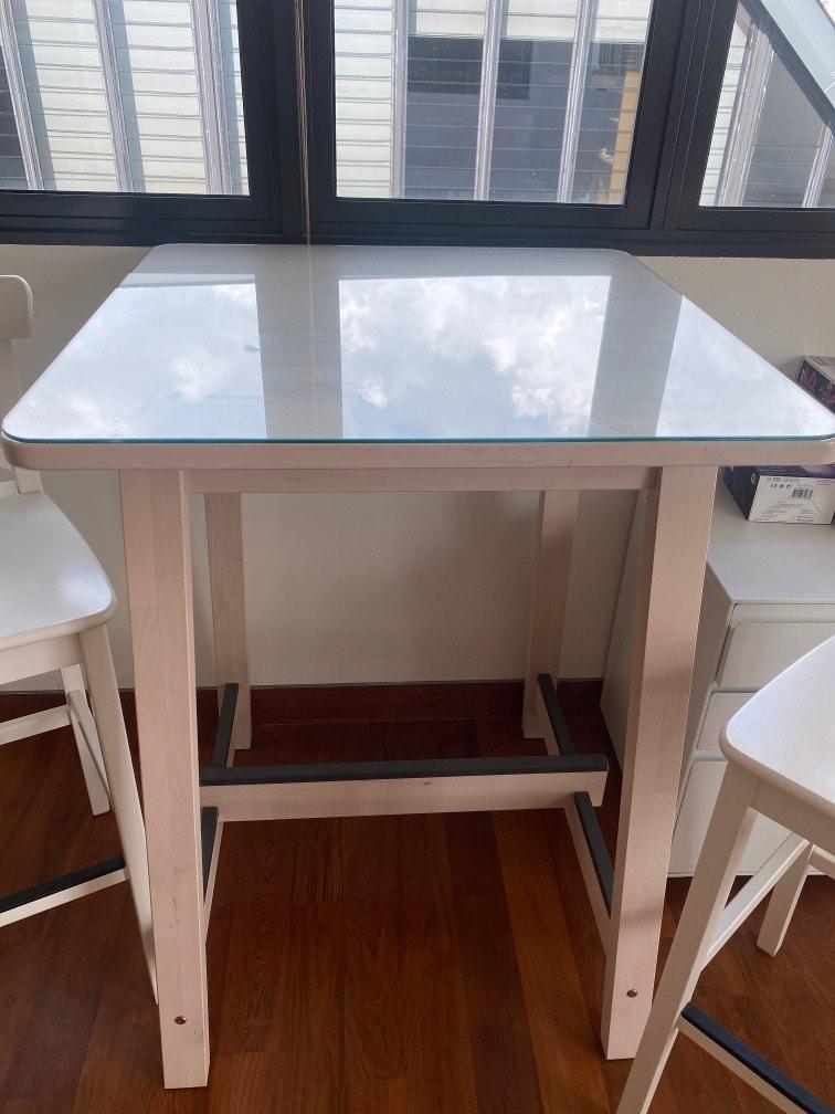 IKEA Norraker bar table and 2 bar chairs, Furniture & Home Living ...