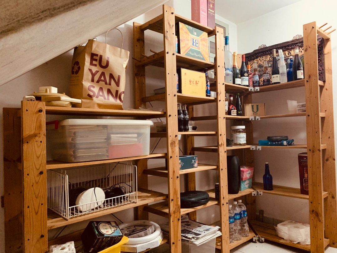 IKEA Huge Storage multi - columns (4) & tiers shelves ( L - Shaped ...