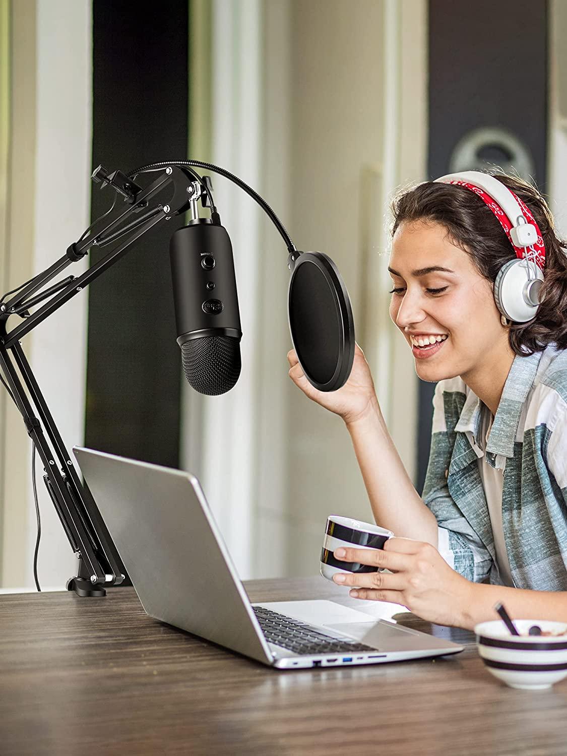 InnoGear Microphone Stand, Adjustable Mic Arm Max Load 1.8KG Microphone ...