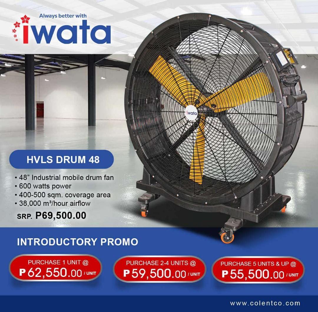 IWATA INDUSTRIAL DRUM FAN PROMO NEW MODEL RELEASE, TV & Home Appliances ...