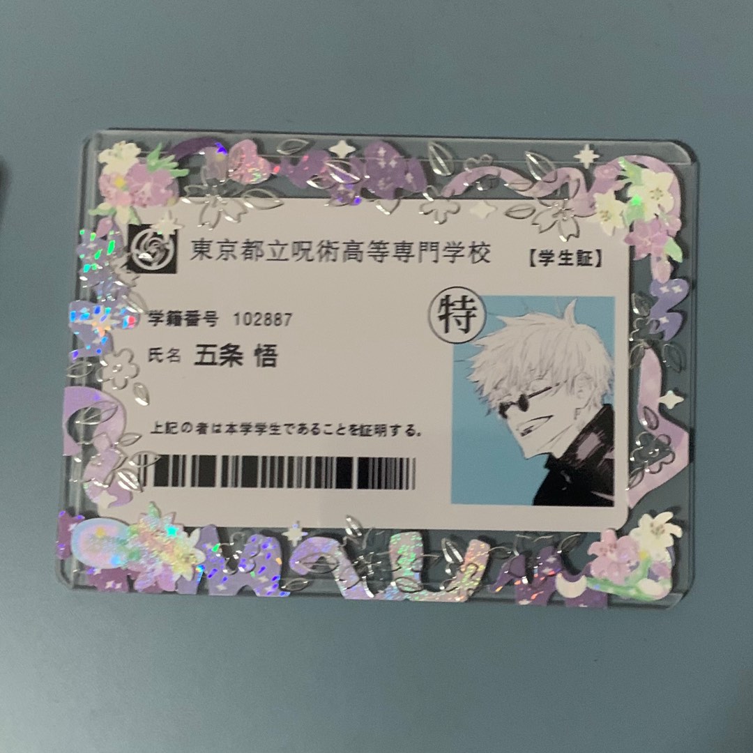 jjk gojo ID toploader and card, Hobbies & Toys, Memorabilia ...