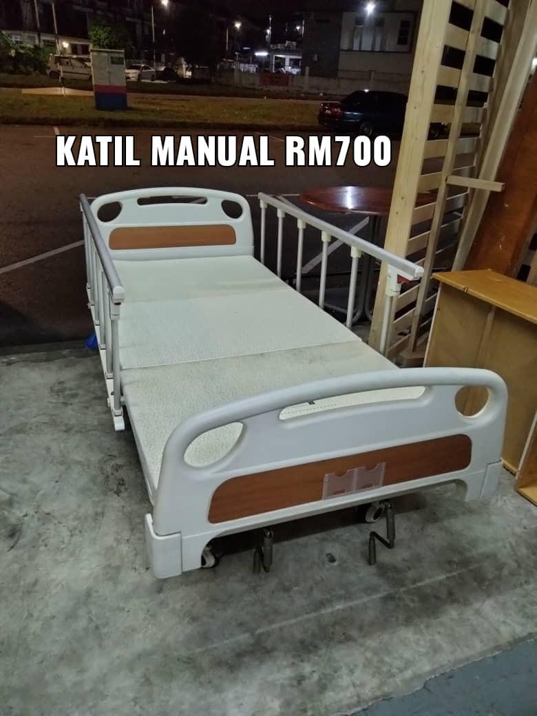 Katil hospital manual, Furniture & Home Living, Furniture, Bed Frames ...