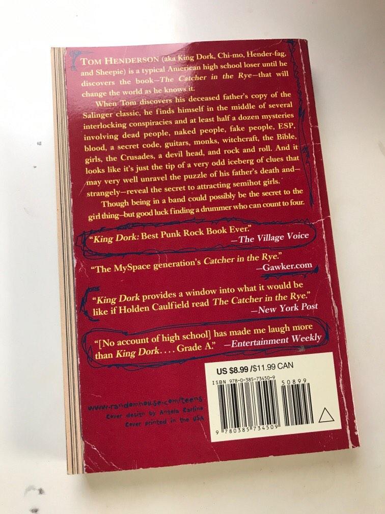 King Dork by Frank Portman, Hobbies & Toys, Books & Magazines, Fiction ...