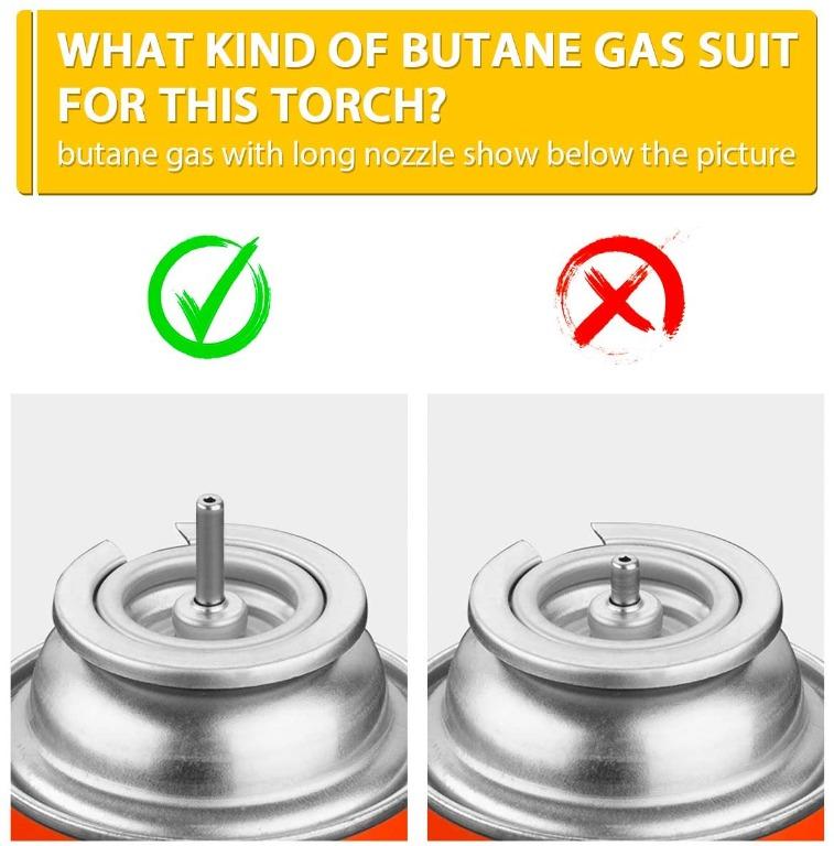 [KM1] Butane Torch with Fuel Gauge, TBTEEK One-hand Operation Kitchen ...