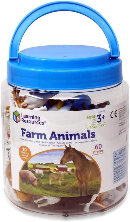 Learning Resources Farm Animal Counters Set (60 Piece), Hobbies & Toys ...