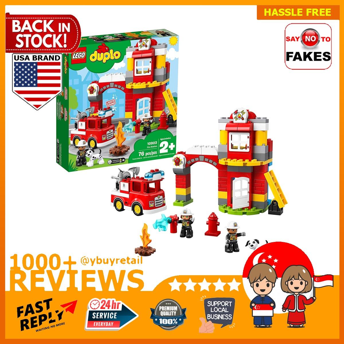 LEGO DUPLO Town Fire Station 10903 Building Blocks (76 Pieces ...