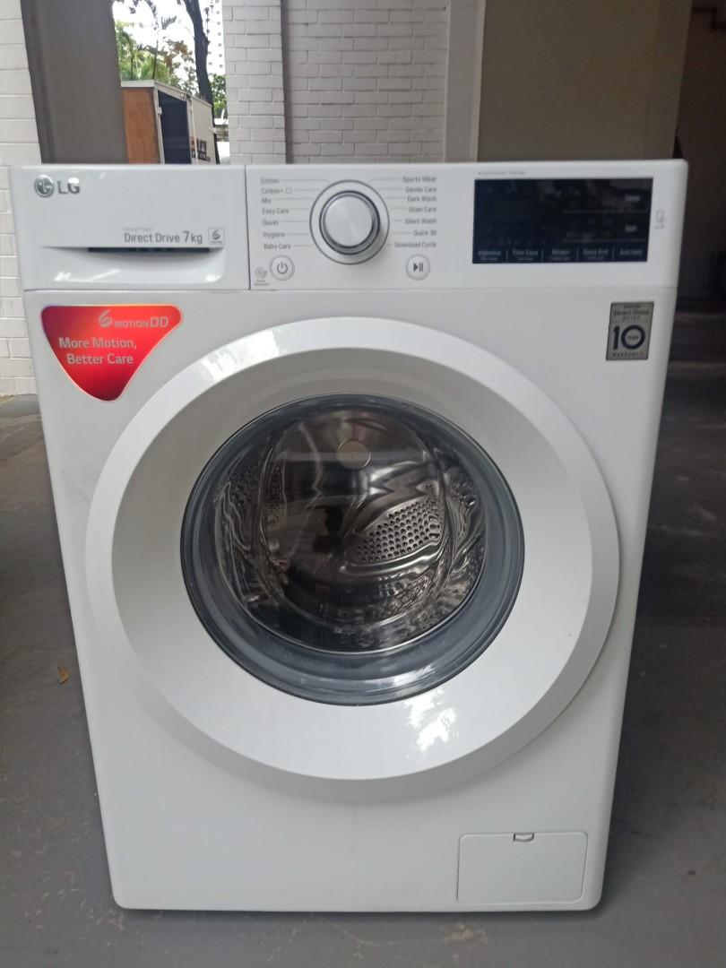 LG 7KG Front Load Washing Machine, TV & Home Appliances, Washing ...