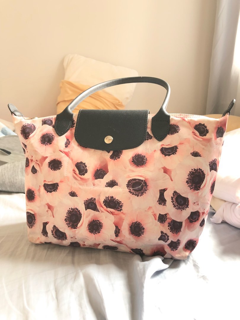 Longchamp Leather Le Pliage Floral Printed, Luxury, Bags & Wallets on ...