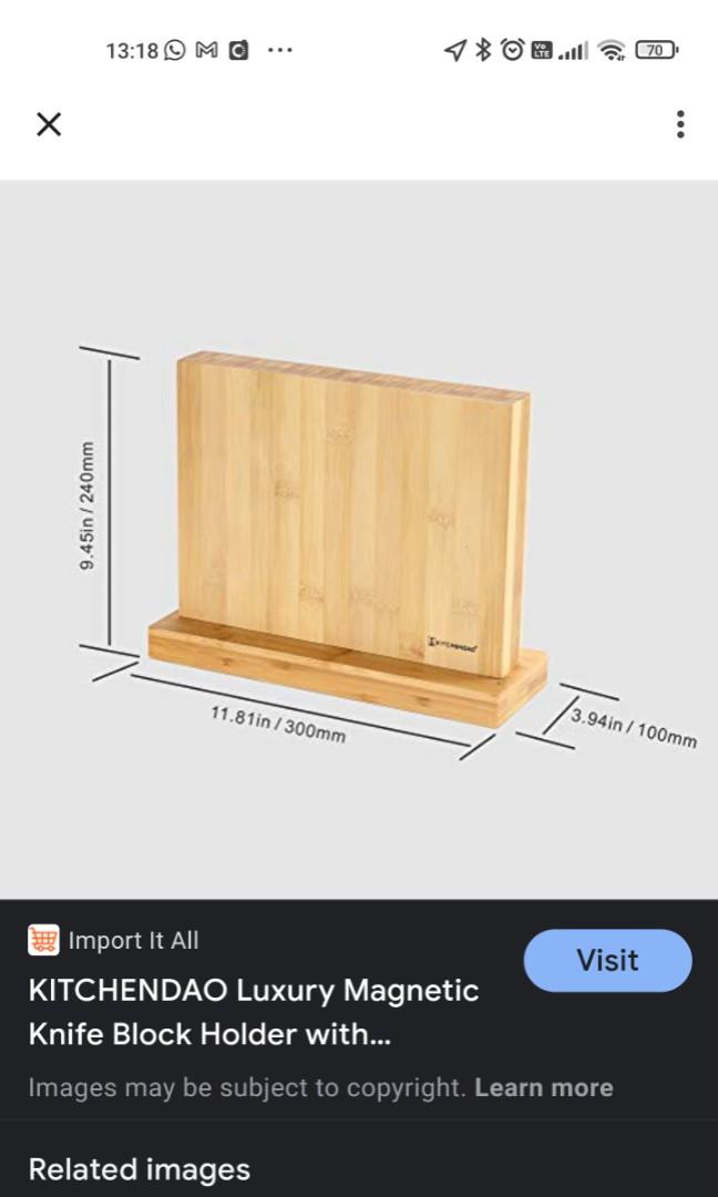 Magnetic knife block, Furniture & Home Living, Bathroom & Kitchen ...
