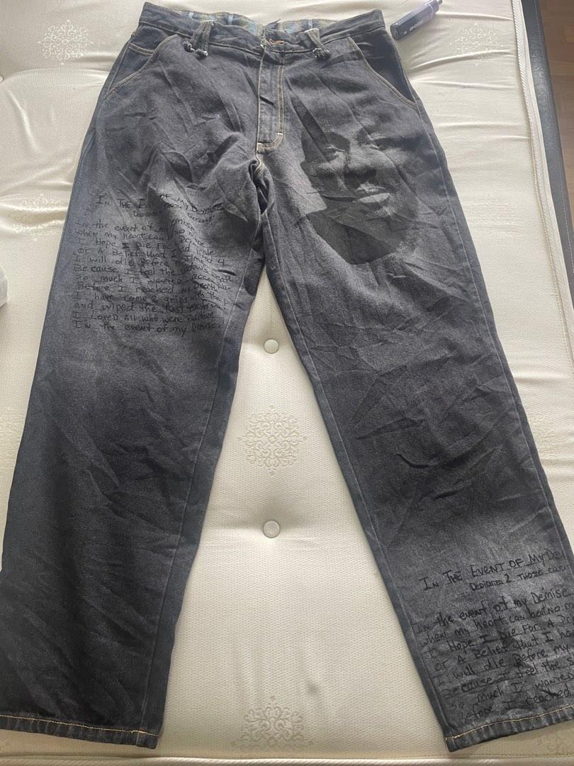 Makaveli Tupac Jeans, Men's Fashion, Bottoms, Jeans on Carousell