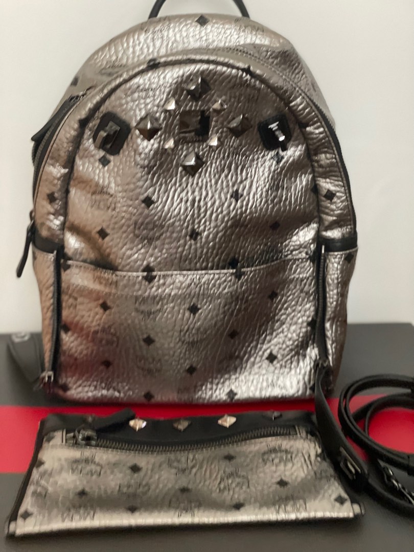 MCM small backpack with pouch, Women's Fashion, Bags & Wallets ...