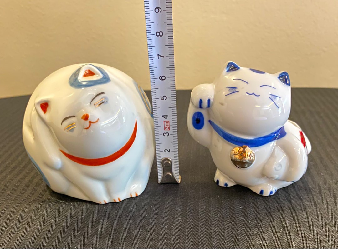 Mini lucky cat ceramic display, Furniture & Home Living, Home Decor ...