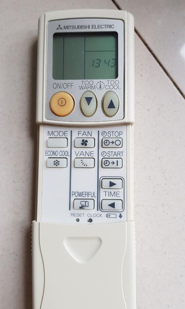 MITSUBISHI ELECTRIC AIRCON REMOTE CONTROL, TV & Home Appliances, Air Conditioners & Heating on ...