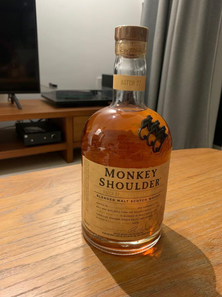 Monkey Shoulder Blended Malt Scotch Whisky 1L, Food & Drinks, Alcoholic ...