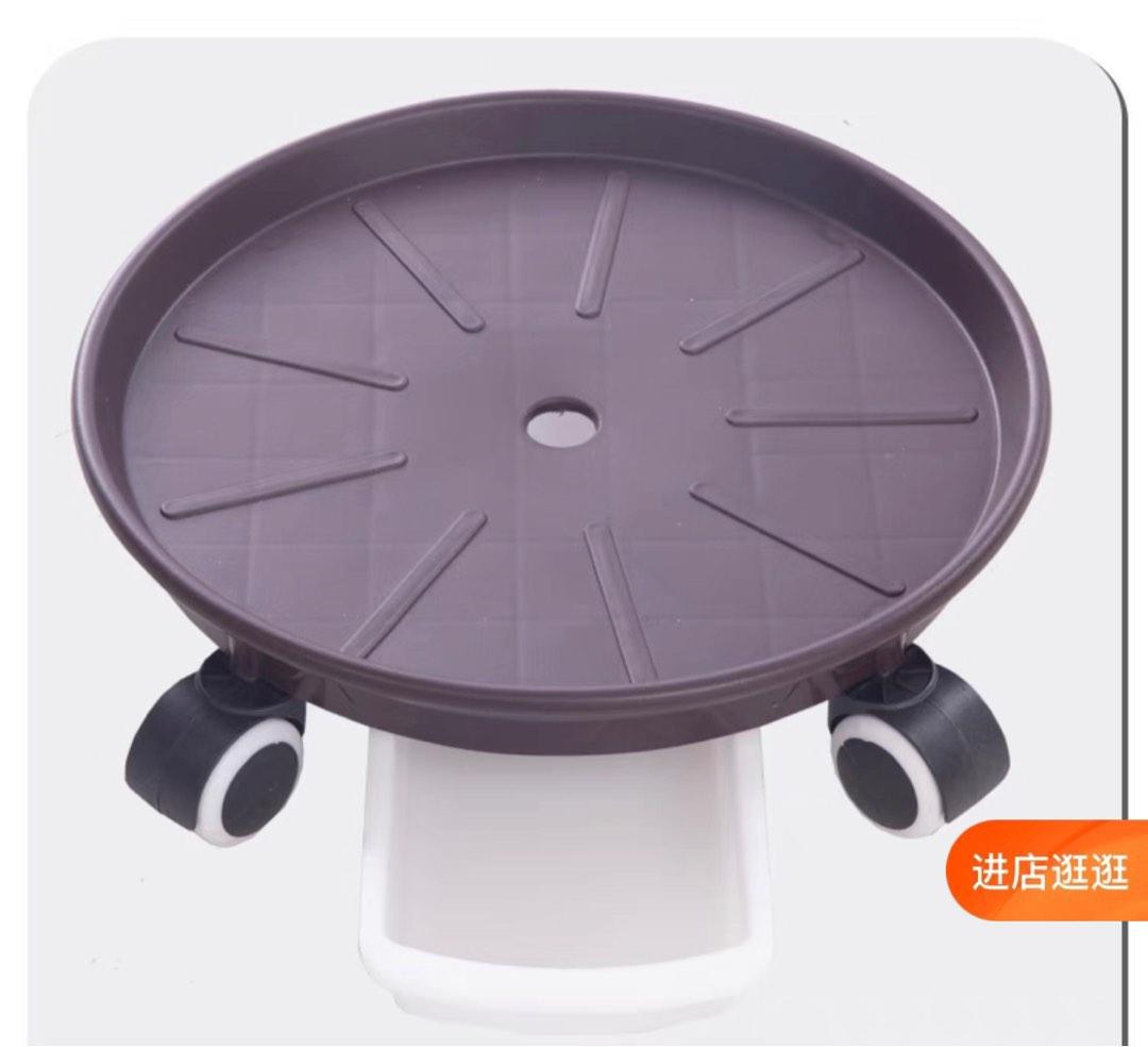 Moving flower pot tray with water receiver, Furniture & Home Living ...