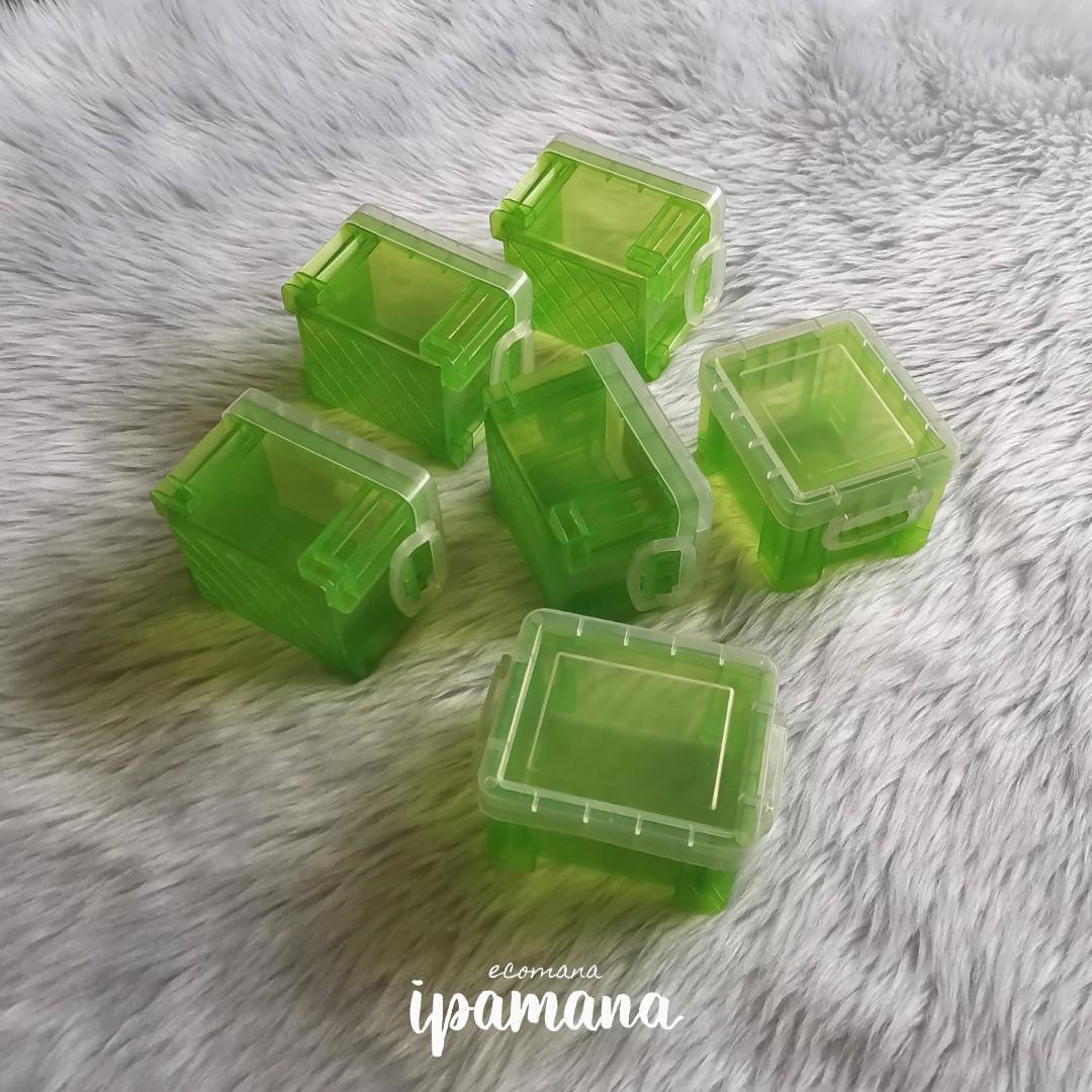 NCT inspired Green and Transparent Double Lock Mini Cute Storage Boxes ...