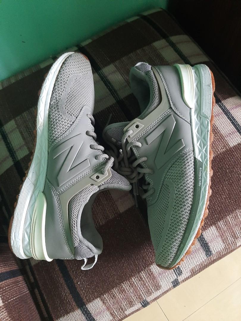 New Balance 574 Mens Athletic Knit Tan/White Gum(26 cm), Men's Fashion ...