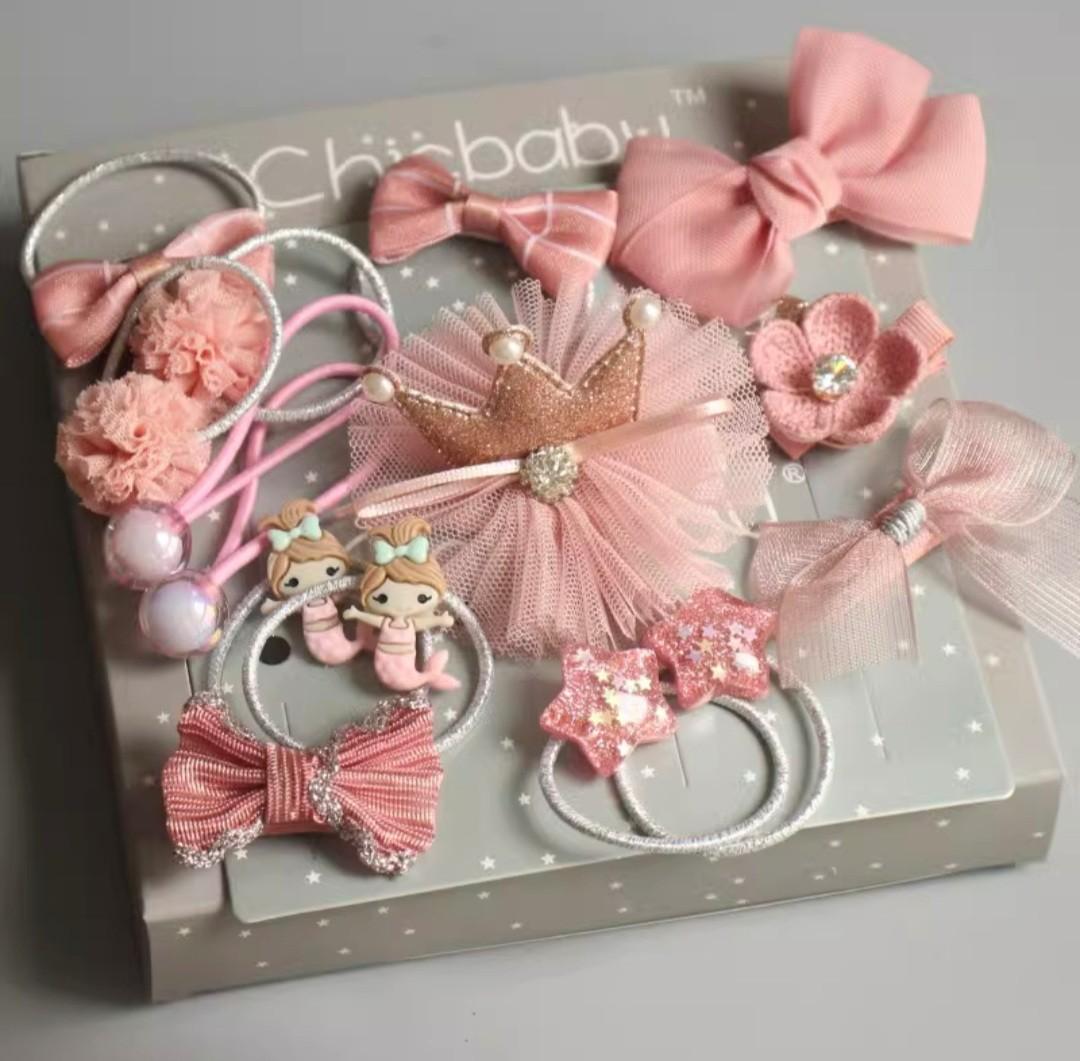 [NEW] Girls Pink ribbon hair accessories, Babies & Kids, Babies & Kids ...