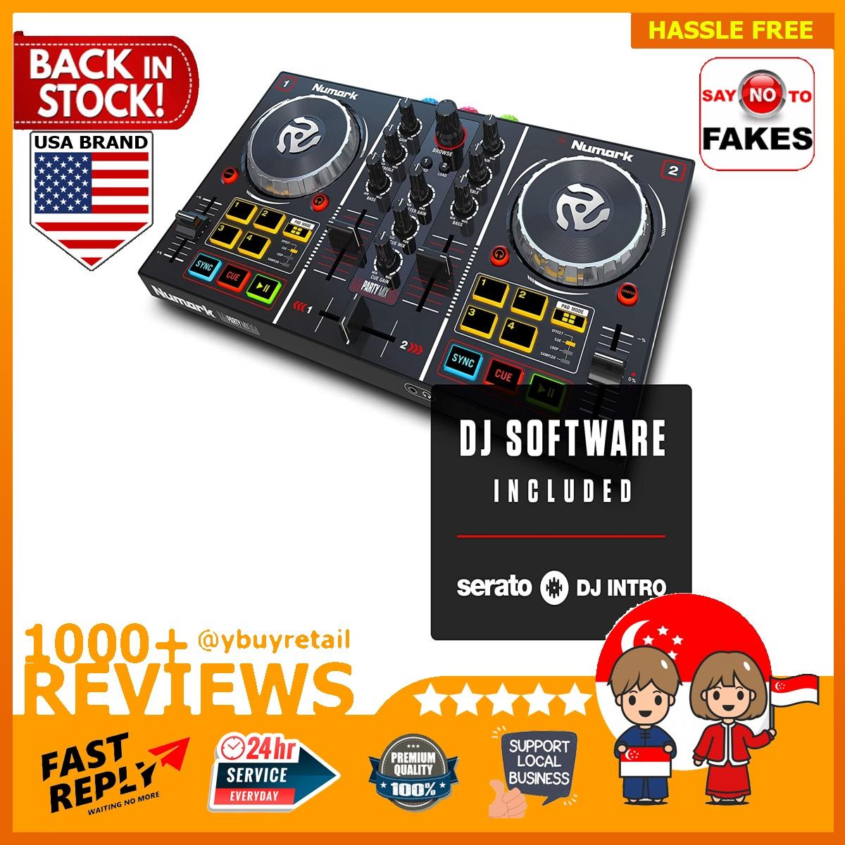 Numark Party Mix - Complete DJ Controller Set for Serato DJ with 2 ...