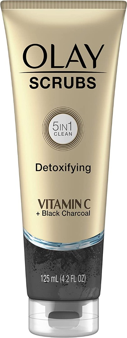 Olay Detoxifying Face Scrub with Vitamin C and Black Charcoal 125mL ...