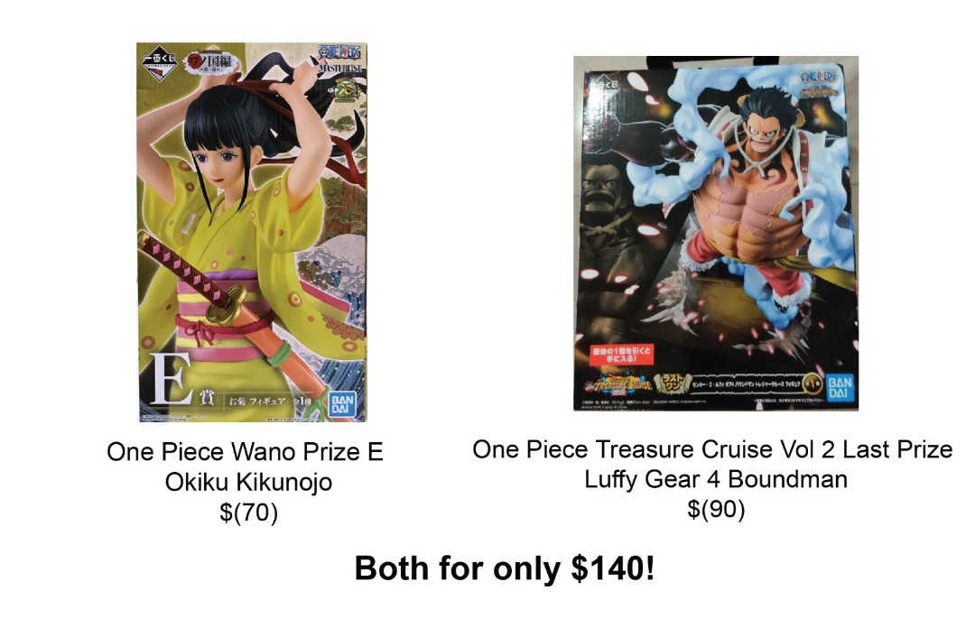 One piece Kuji Prize E Okiku & Last Prize Luffy, Hobbies & Toys, Toys ...
