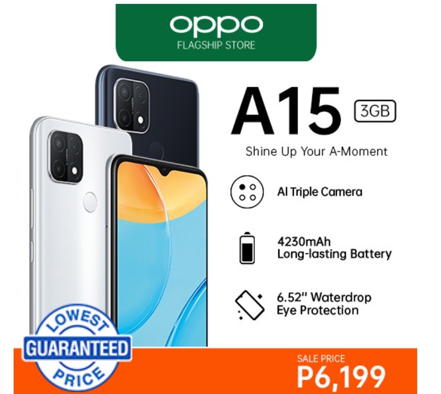 OPPO A15 Al Triple Camera 6.52'' Big Screen 3+32GB, Mobile Phones ...