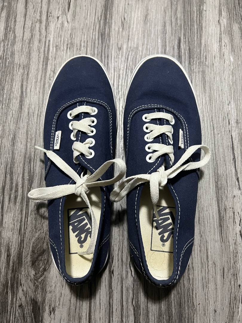Original Vans Basic Navy Blue, Women's Fashion, Footwear, Sneakers on ...