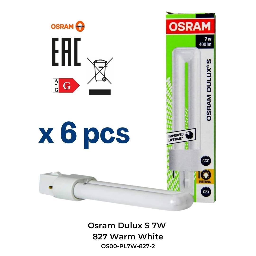 Osram Fluorescent Lamp Bulb Dulux S 7W 827 2700K Warm White, Furniture & Home Living, Lighting ...