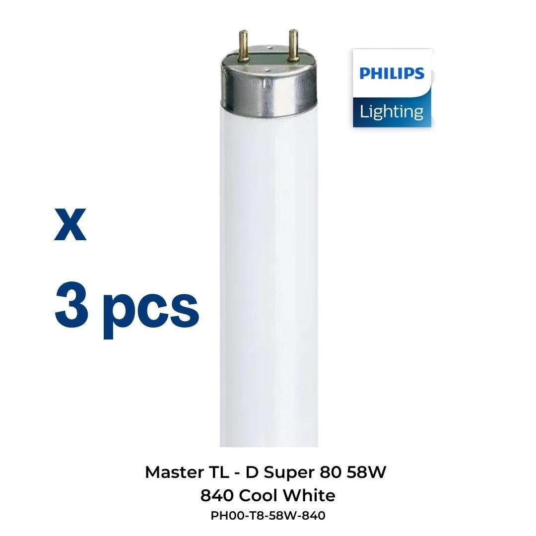 Philips Fluorescent Light Tube TL D Super 80 58W 840 G13 4000K Cool ...