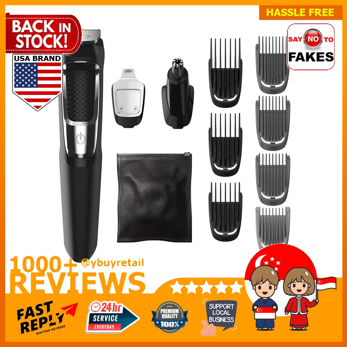 Philips Norelco Multigroom All In One Trimmer Series 3000 With 13