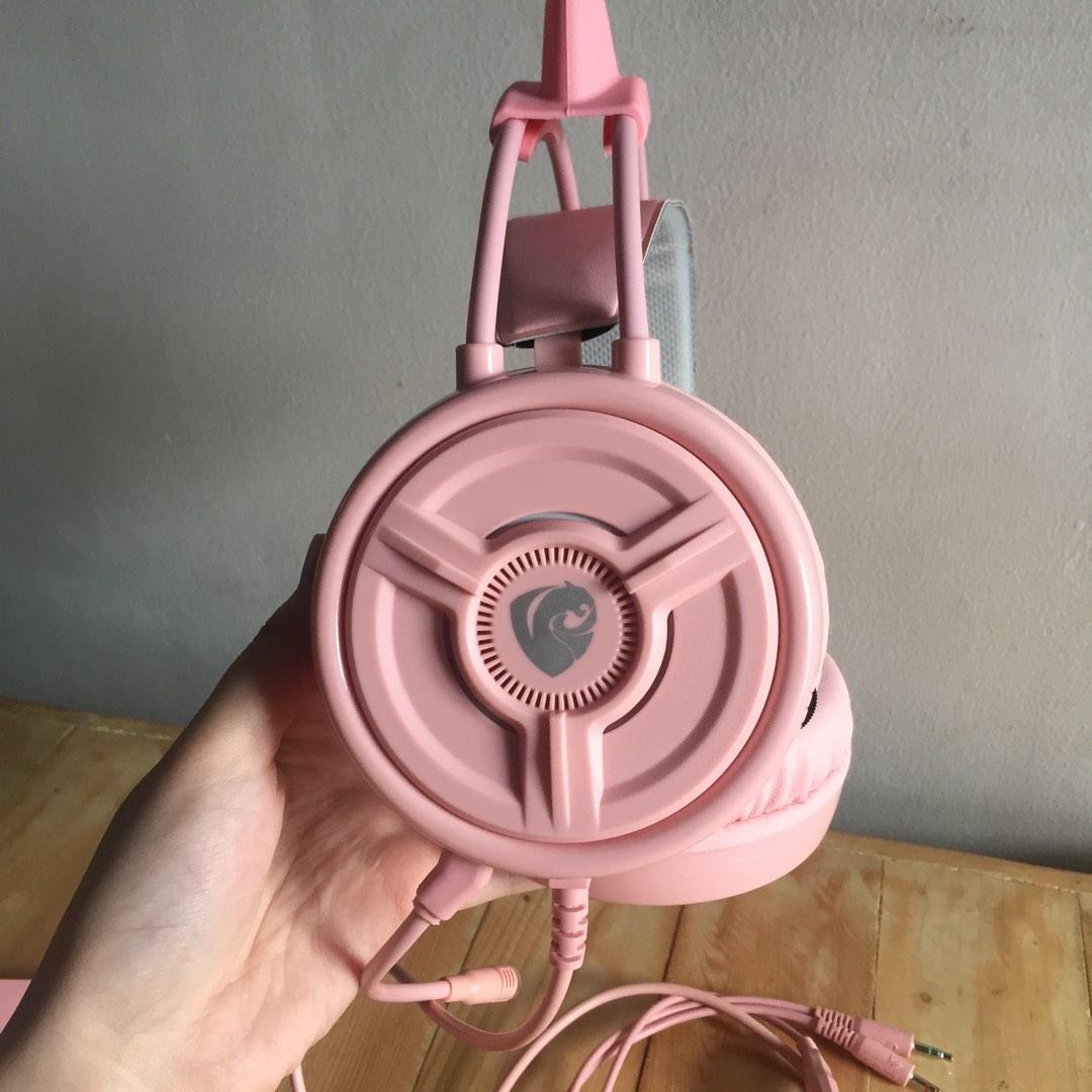 pink cat headphones, Audio, Headphones & Headsets on Carousell
