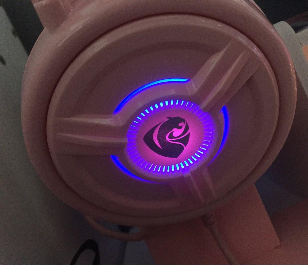 pink cat headphones, Audio, Headphones & Headsets on Carousell