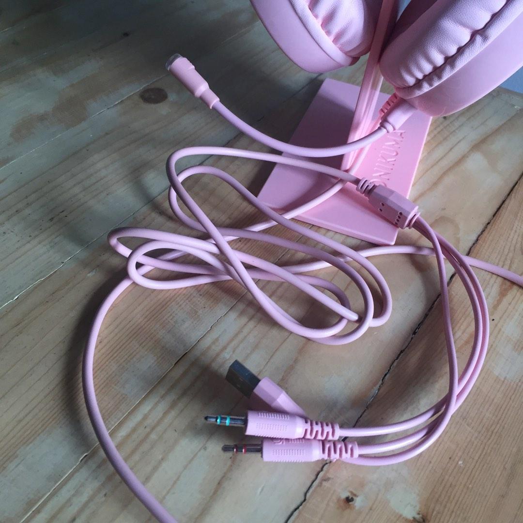 pink cat headphones, Audio, Headphones & Headsets on Carousell