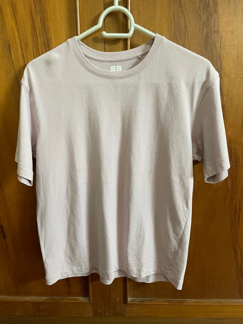 Pink Uniqlo U Tshirt, Women's Fashion, Tops, Shirts on Carousell