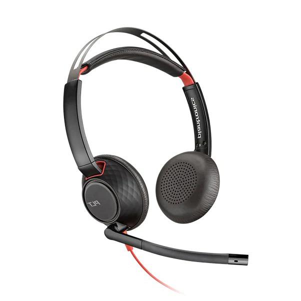 Plantronics Poly Blackwire 5220 Wired Over Ear Headset For zoom, Music ...