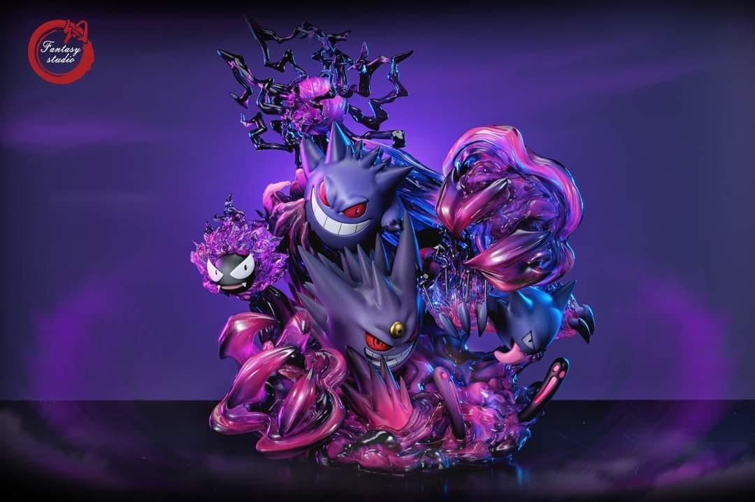[PO] FANTASY STUDIO Pokemon Statue Gengar Evolution Gastly Haunter ...