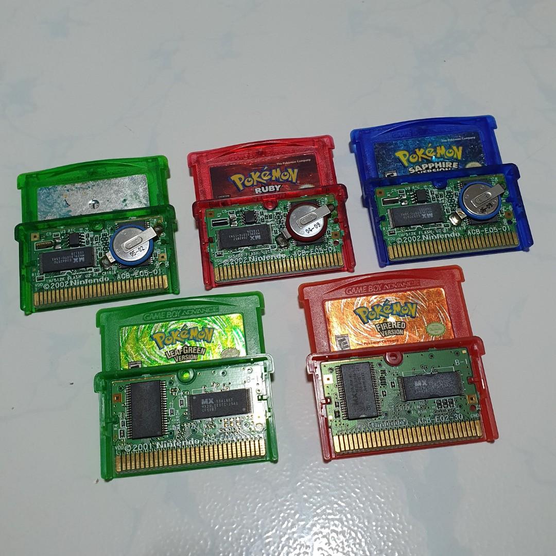 Pokémon GBA Cartridges, Video Gaming, Video Games, Nintendo on Carousell