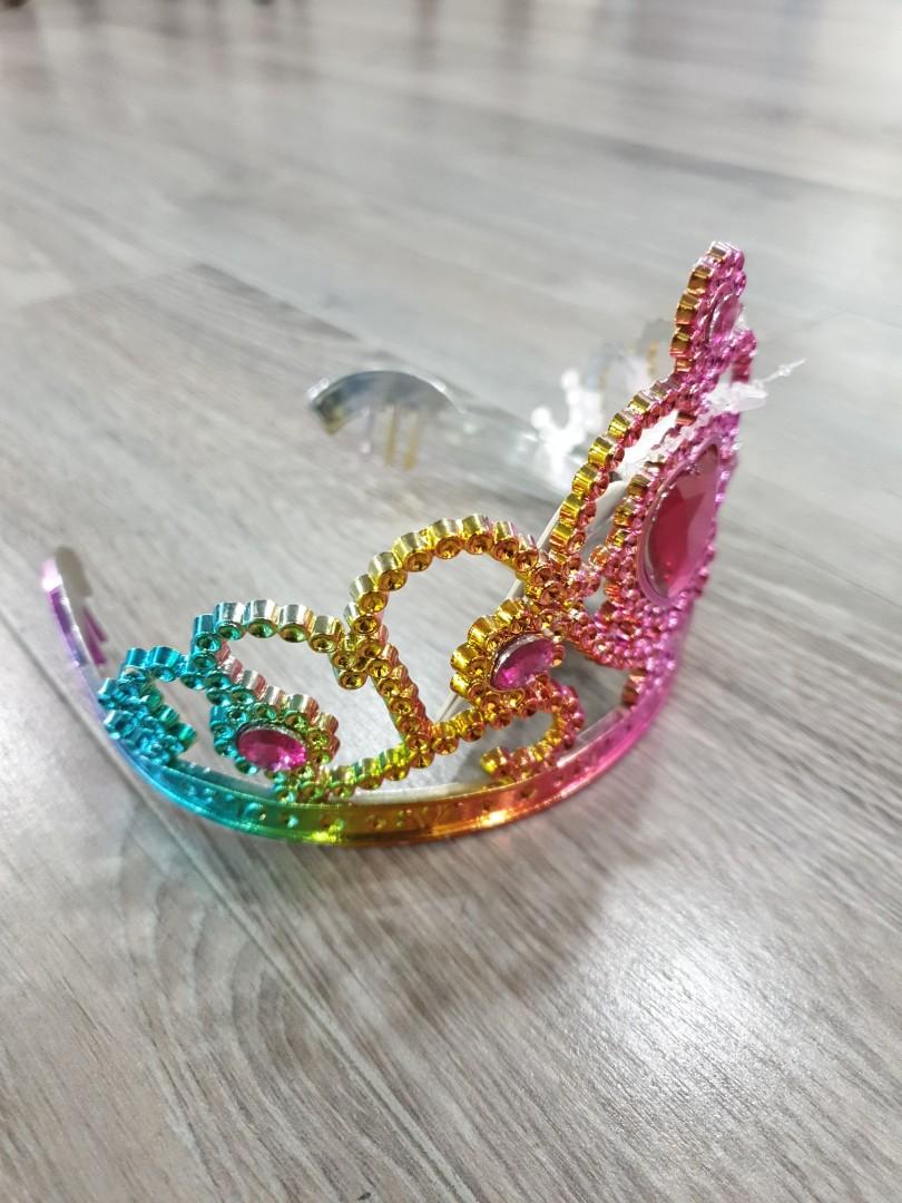 Princess Rainbow Tiara, Women's Fashion, Watches & Accessories, Hair ...