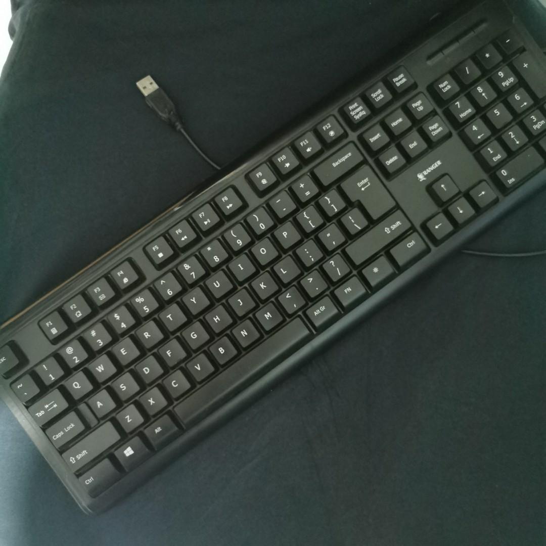 Ranger Wired Keyboard USB Rainbow Backlit Backlight Glow, Computers ...