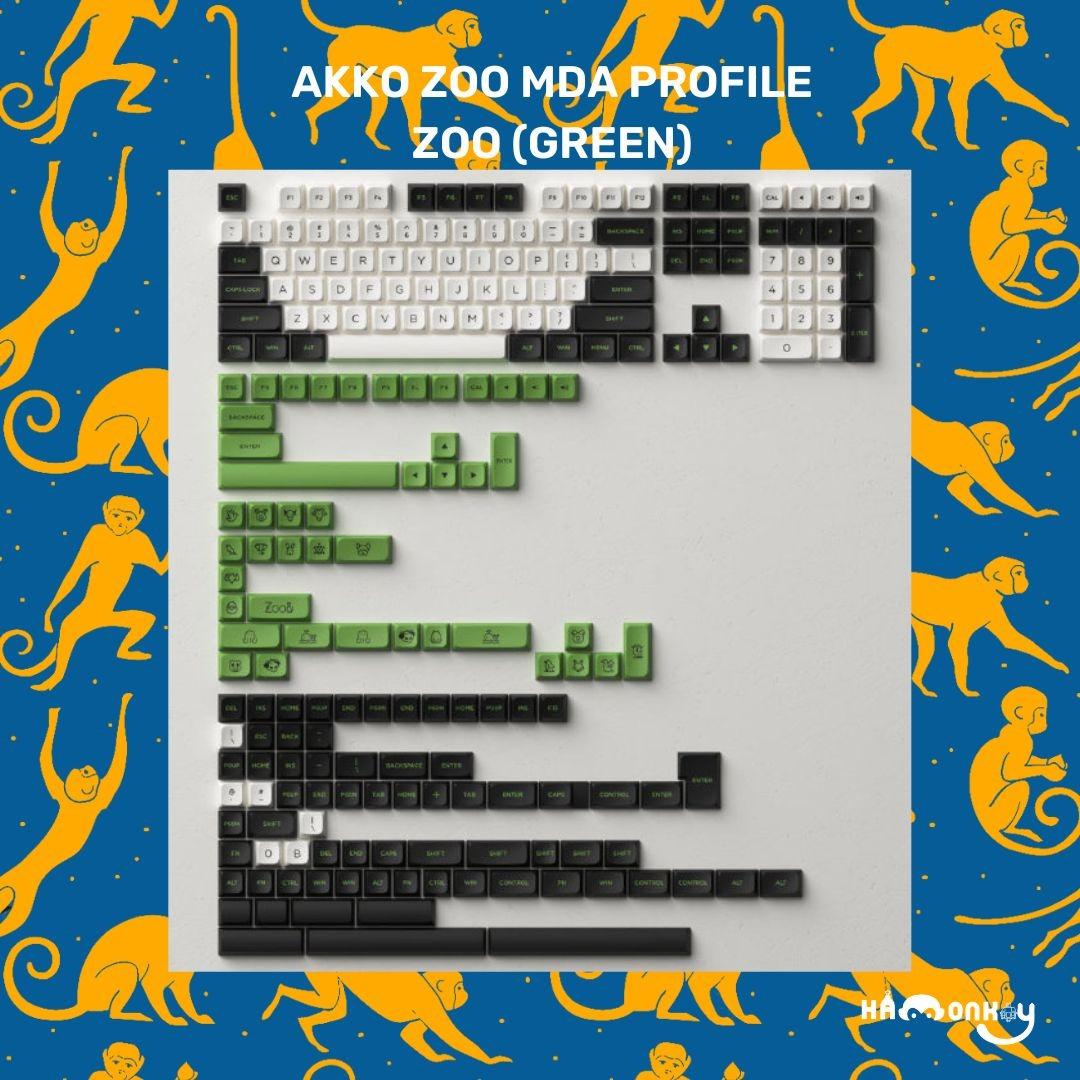 READY STOCK NEW AKKO ZOO MDA KEYCAPS GREEN / BLUE / NEON / OLIVIA PBT ...