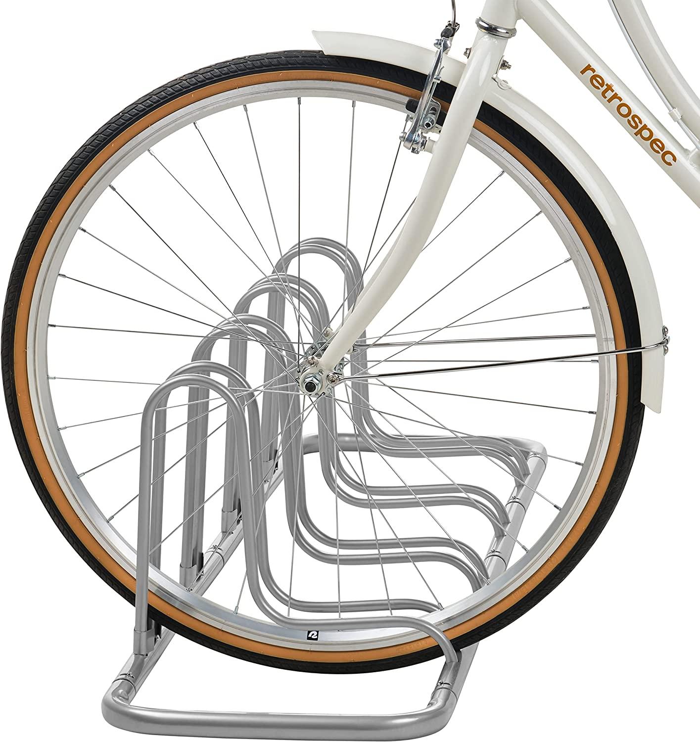 Retrospec USA (2/3/4/5) Bike Stash Rack Floor Stand Bicycle Storage Organizer Stand, Sports ...