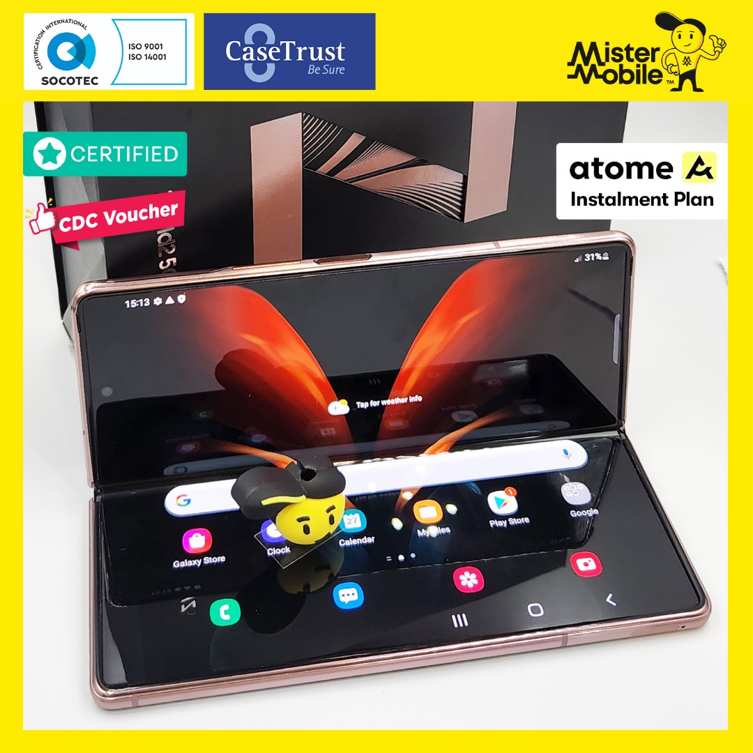 Samsung Galaxy Z Fold 2 5G 256 256GB Mystic Bronze Local Used Set, Mobile Phones & Gadgets ...