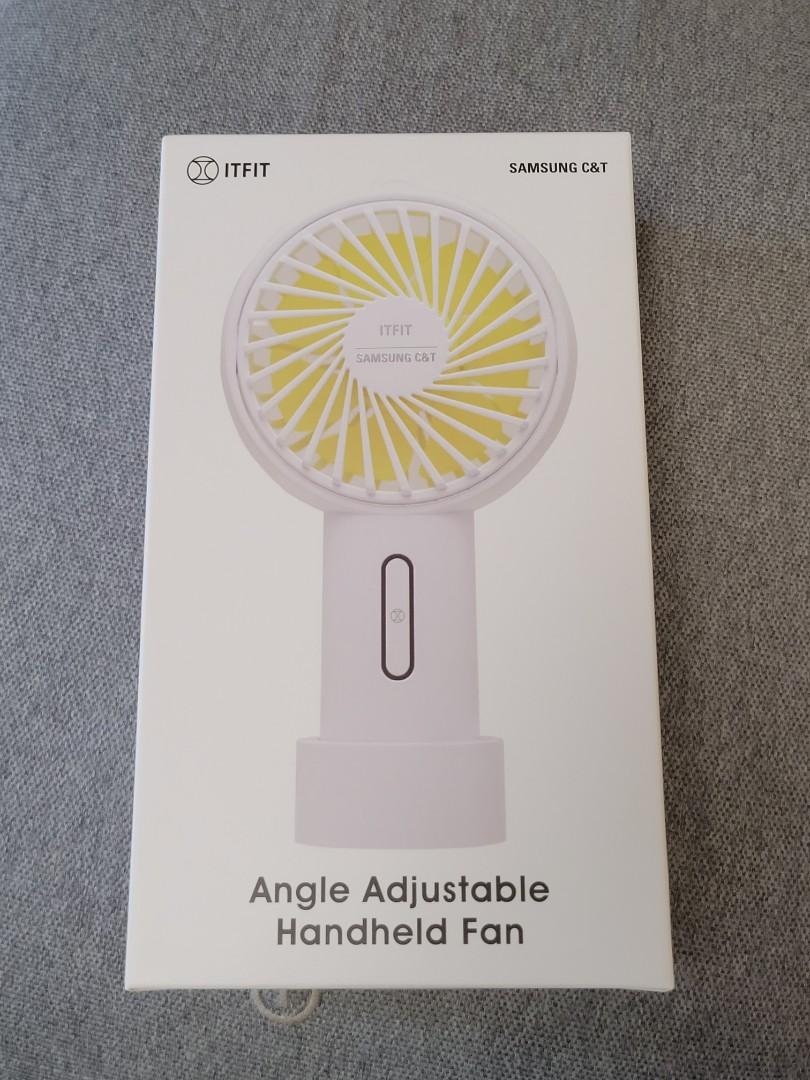 Samsung ITFIT handheld adjustable angle fan, 家庭電器, 冷氣機及暖風機 - Carousell
